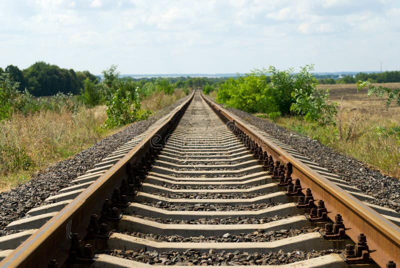 Railroad tracks stock image. Image of line, railroad - 10733617