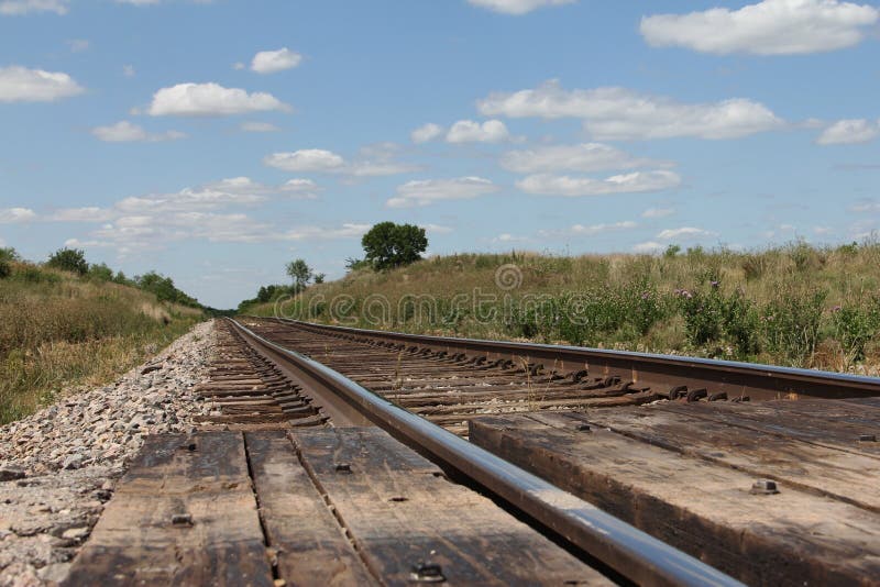 Railroad tracks stock photo. Image of engines, distance - 19546996
