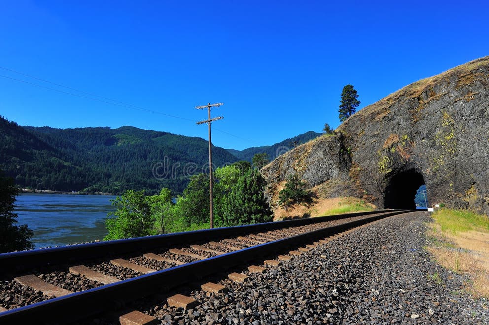 Railroad Tracks stock photo. Image of freight, portland - 20166476