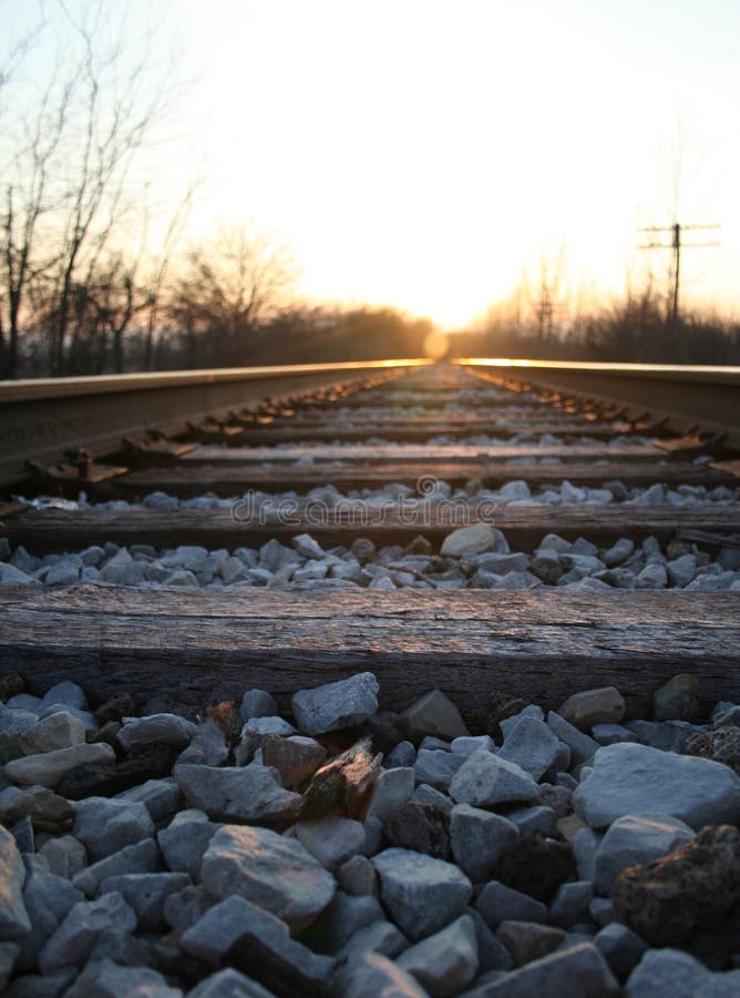 Railroad tracks stock photo. Image of gravel, golden, railroad - 2308084