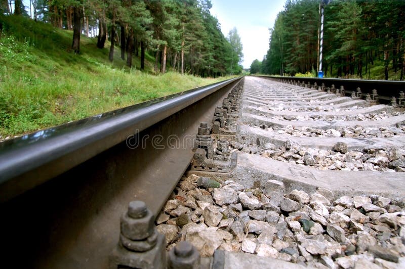 Old steel railroad tracks stock image. Image of rust, metal - 6038431