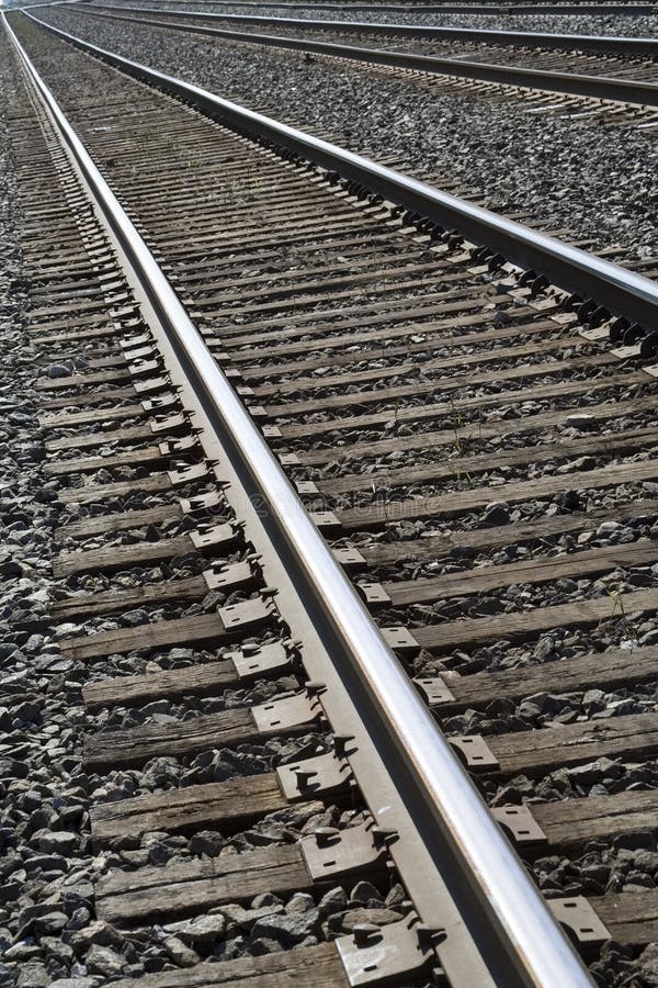 Rail Track and Railroad Ties Stock Photo - Image of transportation ...