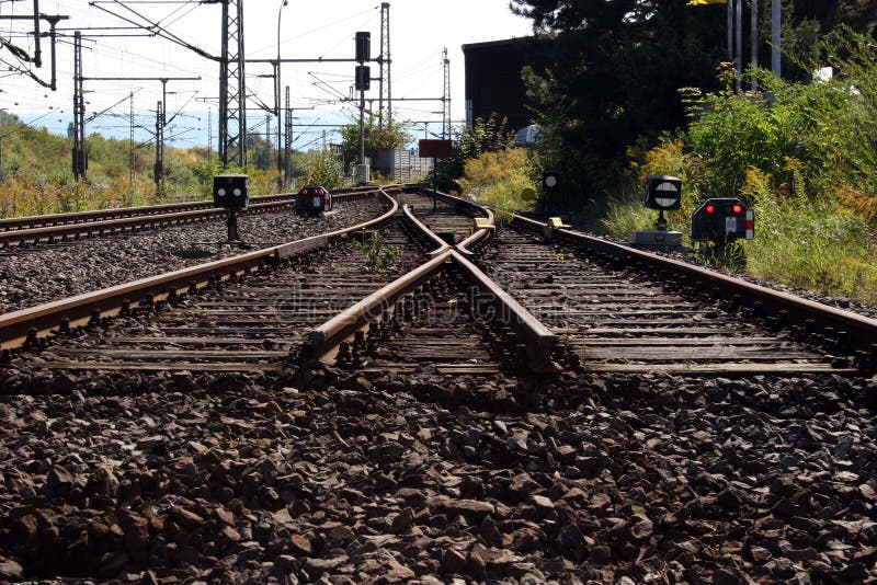 Railroad tracks stock photo. Image of abstract, outdoor - 9446892