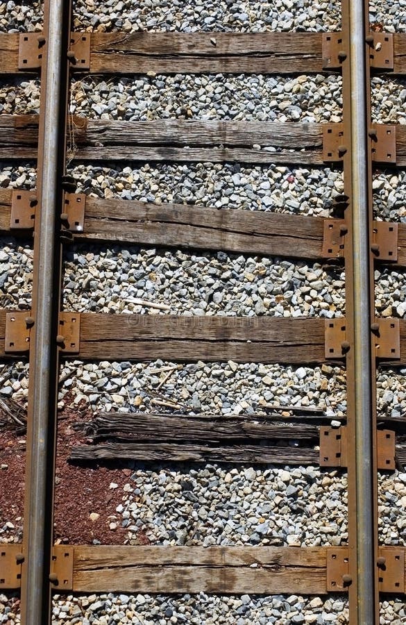 Railroad Tracks from Above stock photo. Image of texture - 1545144