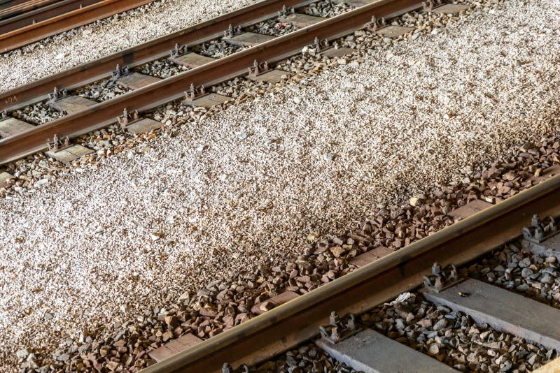 Railroad Tracks . Background or Texture Stock Photo - Image of ...