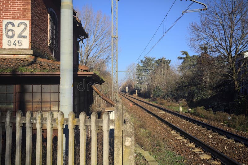Railroad Tracks and Building Stock Photo - Image of architecture ...