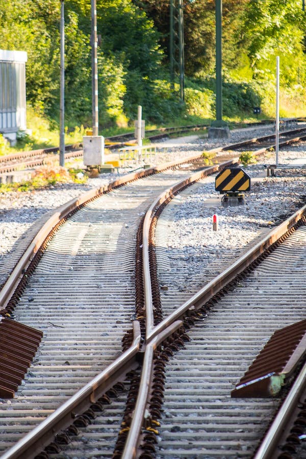 Railroad tracks close up stock photo. Image of germany - 97738320