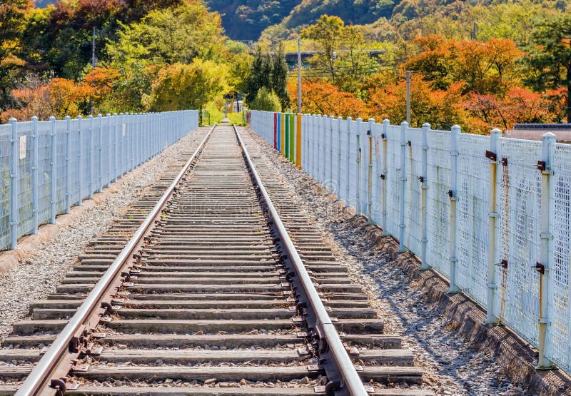 Railroad Tracks Across Bridge in Countryside Stock Image - Image of ...