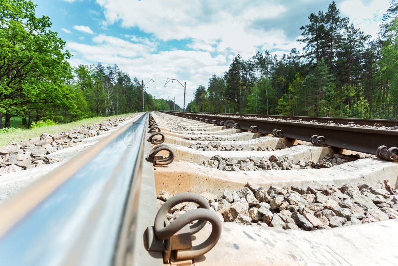 Railroad tracks closeup stock photo. Image of line, colors - 72018280