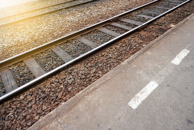 Railroad tracks. stock image. Image of form, future, railway - 79579413