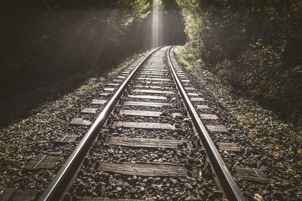 Railroad Tracks in the Fall Stock Image - Image of railroad, beautiful ...