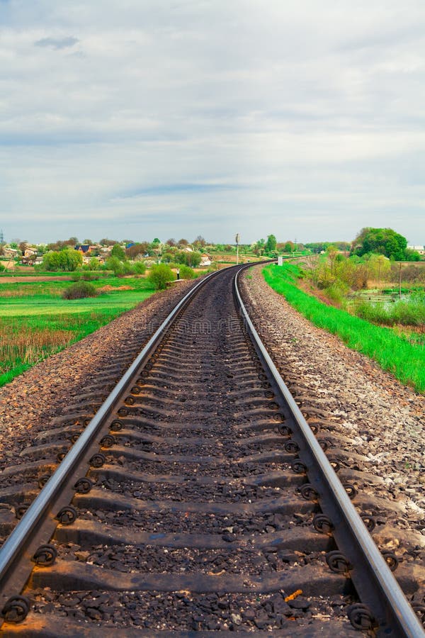Railroad tracks stock image. Image of evening, road, blue - 59166319