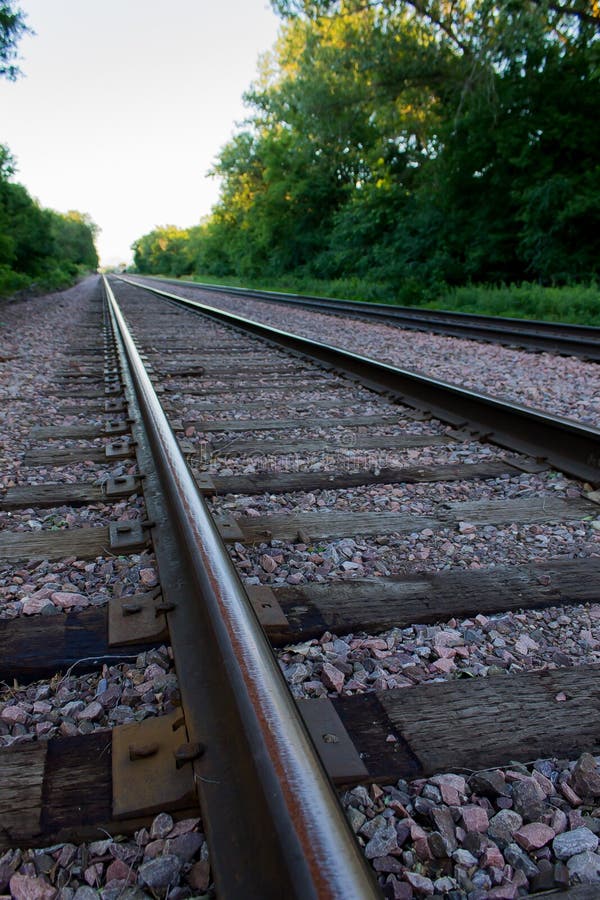Railroad tracks stock photo. Image of leading, railway - 54613786