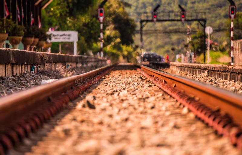 Railroad stock photo. Image of perspective, landscape - 97656112