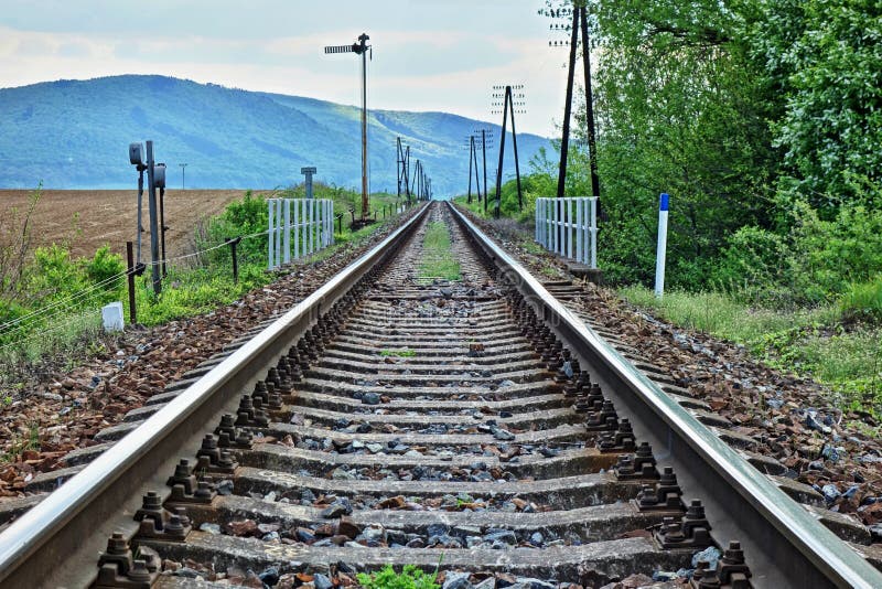 Railroad tracks stock image. Image of transport, transportation - 71276383