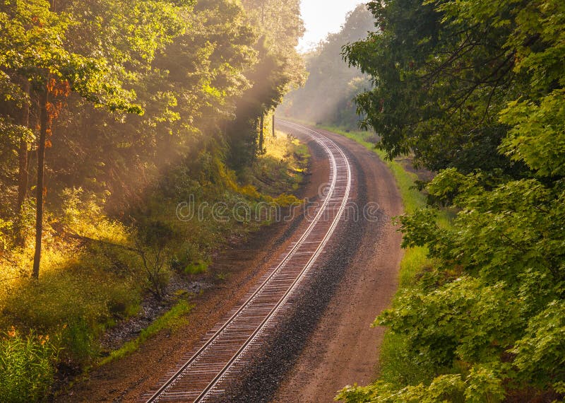 Train Rails and Switch Flags Stock Image - Image of outdoor, blue: 5449351