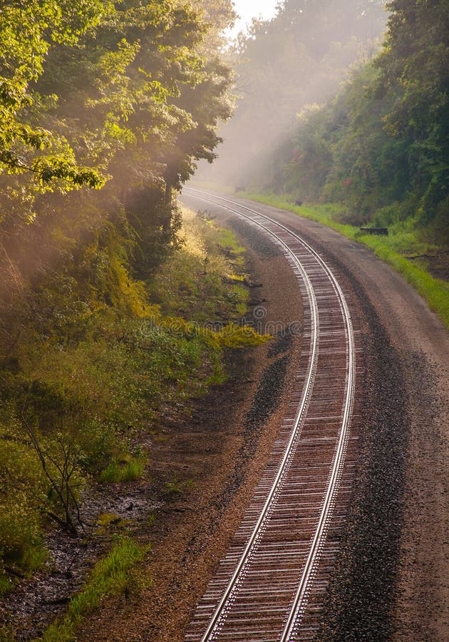 Train Rails and Switch Flags Stock Image - Image of outdoor, blue: 5449351