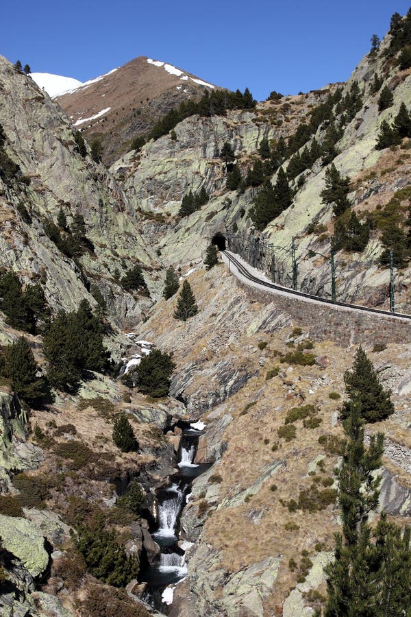 Railroad Tracks into the Nature Stock Photo - Image of transportation ...
