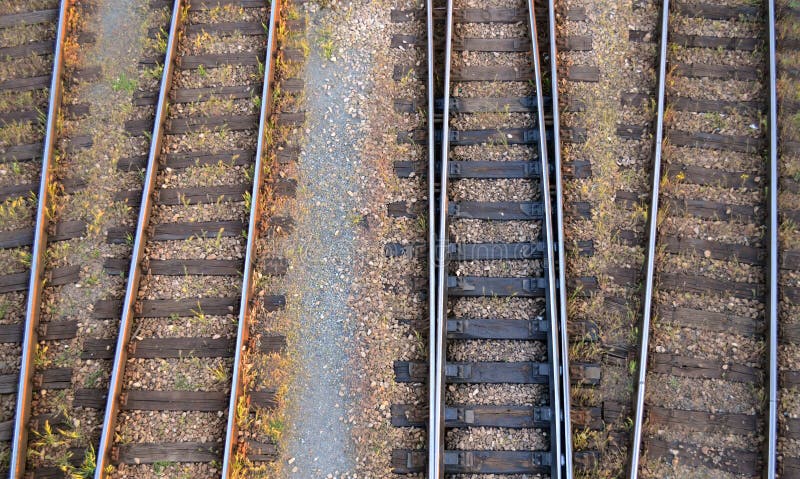 Railroad tracks overview stock image. Image of straight - 39915035