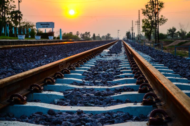 Railroad Tracks stock photo. Image of railway, path, serenity - 30086640
