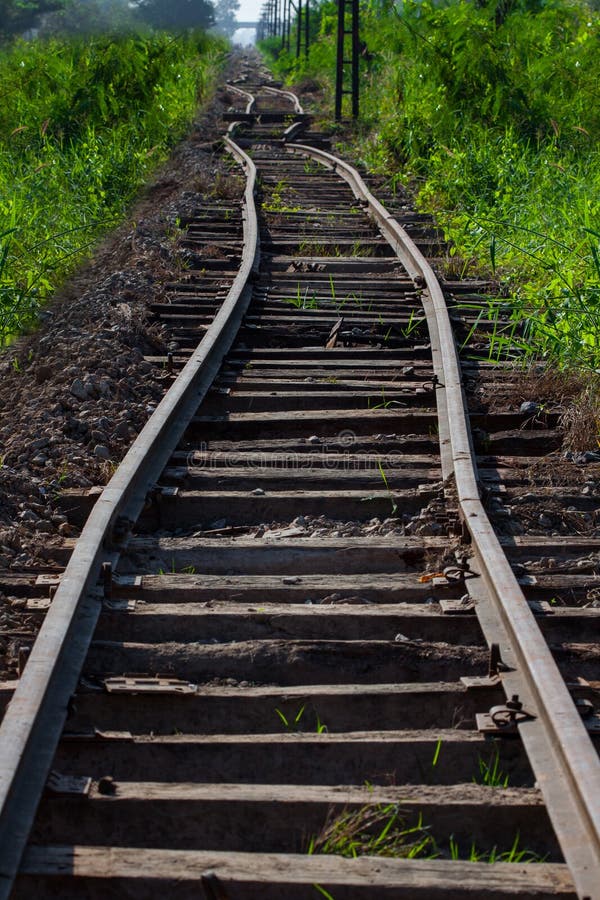 Railroad Tracks , Rail Electric Train Stock Image - Image of track ...