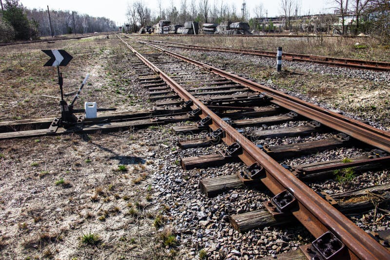 Railroad Tracks and Railroad Switch Stock Photo - Image of ...