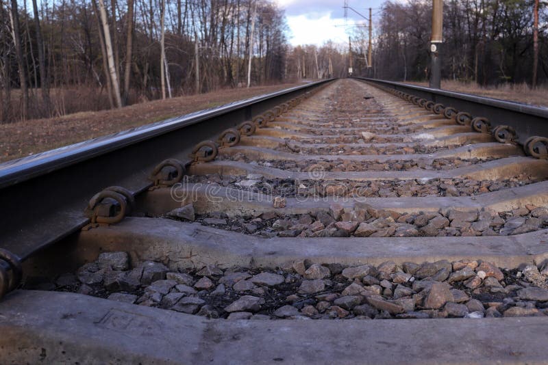 Railroad Tracks, Rails Going To the Horizon Stock Photo - Image of ...