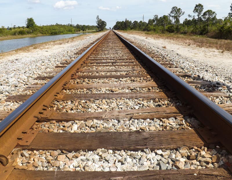 Railroad Tracks stock photo. Image of green, summer, daytime - 39930384