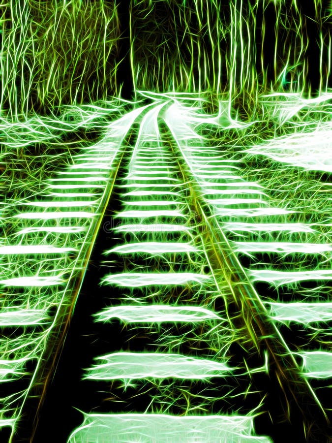 Railroad Tracks, Tracks and Sleepers of a Railway Line Stock ...