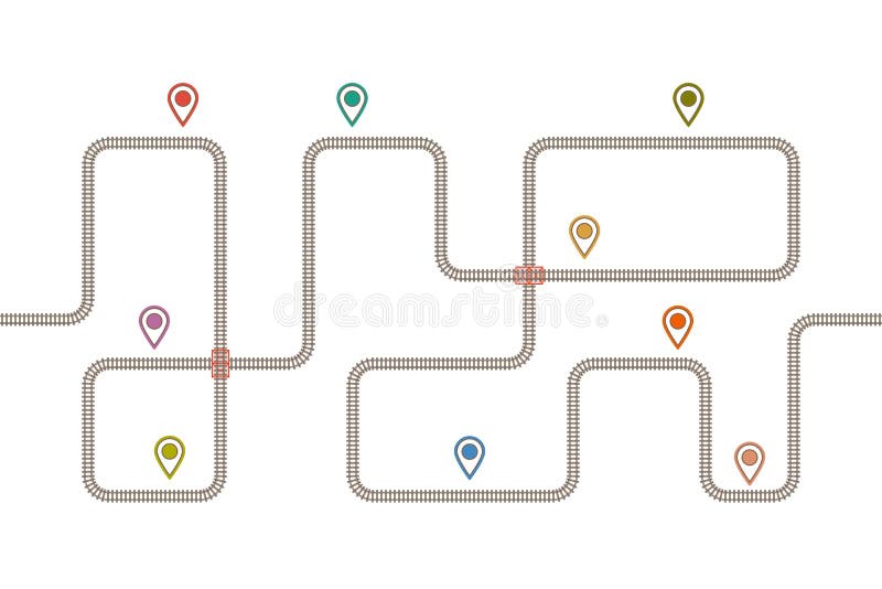 Train Tracks Top View Stock Illustrations – 227 Train Tracks Top View ...