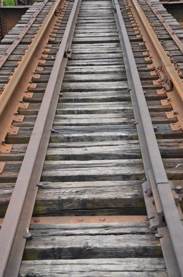 Railroad tracks and ties stock image. Image of train - 40621411