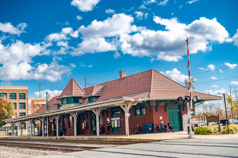 Railroad Tracks and Train Station in Manassas, Virginia Editorial Image ...