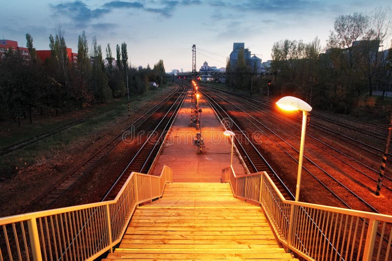 Railroad Train Platform - Stair Stock Image - Image of passenger ...