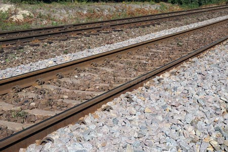 Railroad/ Train Track - Side View Stock Image - Image of railroad ...