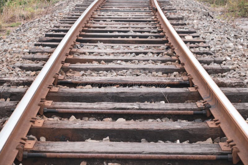 Railroad, train tracks. stock photo. Image of pattern - 312868592