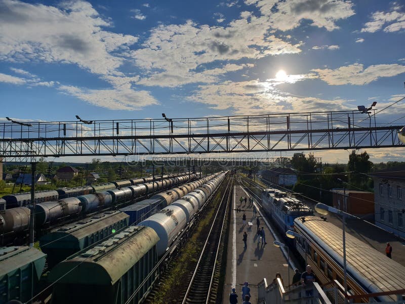 Railroad transport view stock image. Image of railroad - 152974185