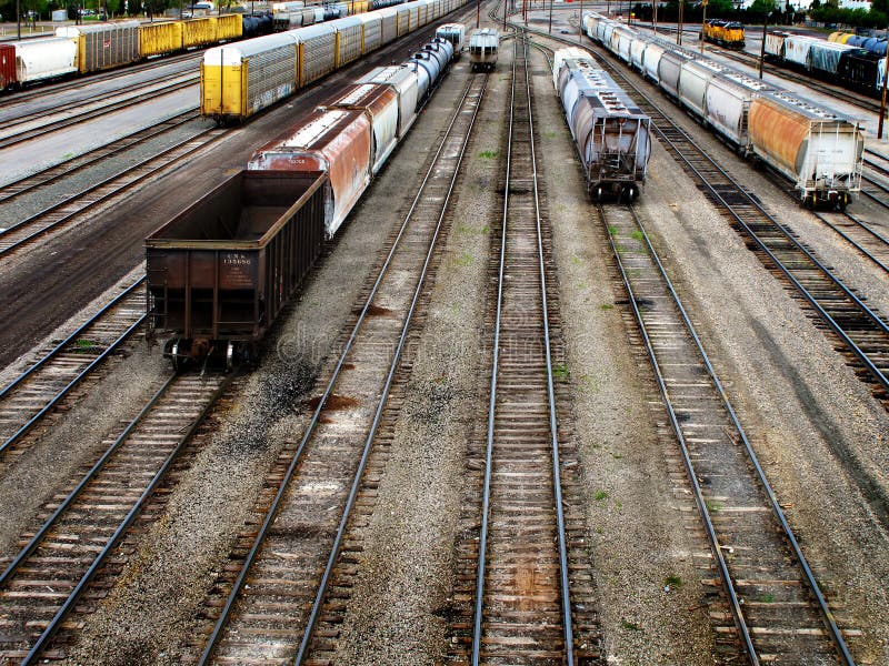 Railroad Transportation Tracks Stock Image - Image of station, road ...