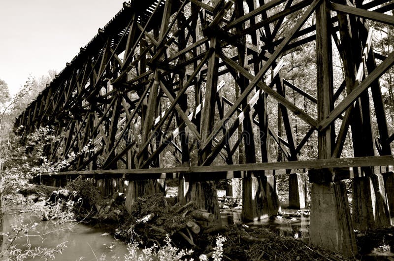 Railroad Trestles and Bridge Stock Photo - Image of sand, river: 91252728