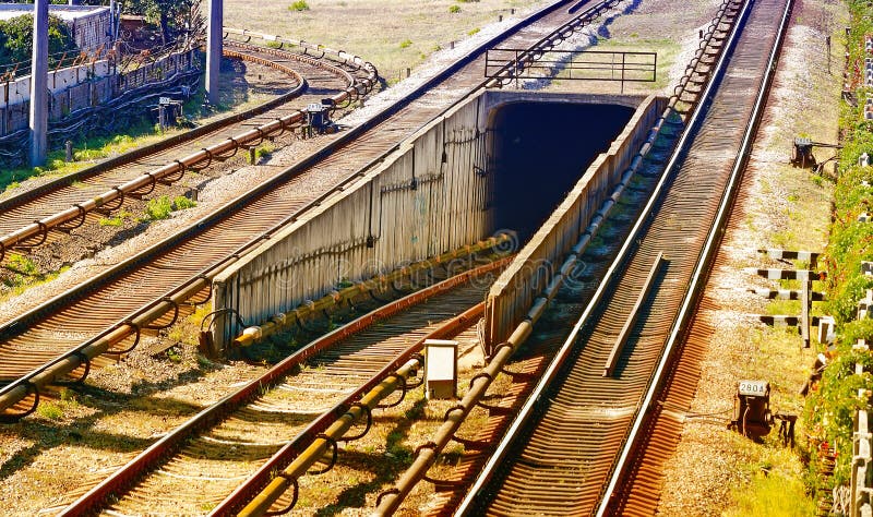 Railroad tunnel stock image. Image of sadness, public - 44772791