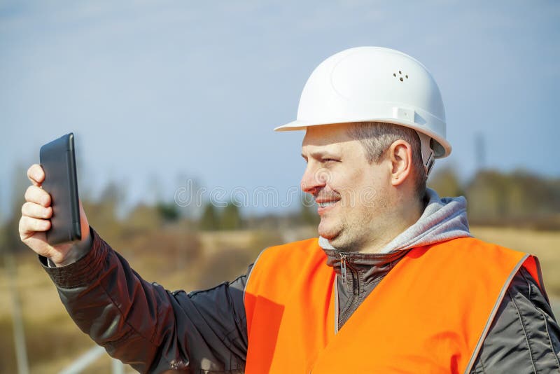Railroad Worker with Tablet PC Stock Photo - Image of foreman, railway ...
