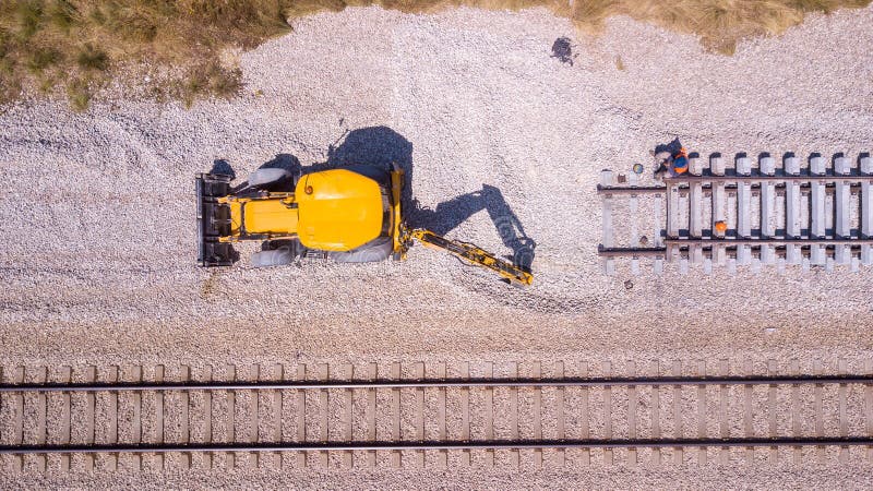 Railroad Workers Repairing a Broken Track. Repairing Railway. Rail ...