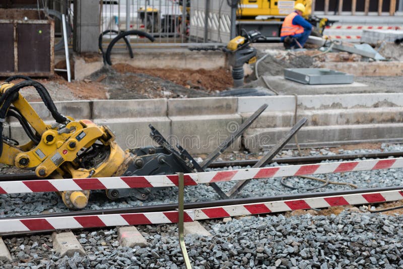 Railroad works stock photo. Image of construct, technology - 102311024