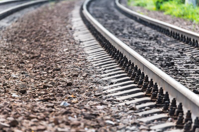 Old steel railroad tracks stock image. Image of rust, metal - 6038431