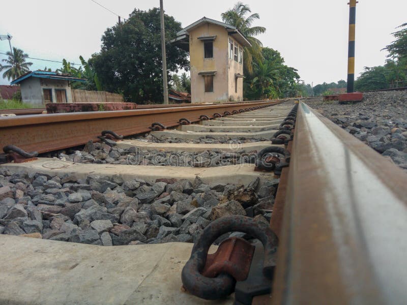 Railroads track stock image. Image of rock, city, operation - 135096573