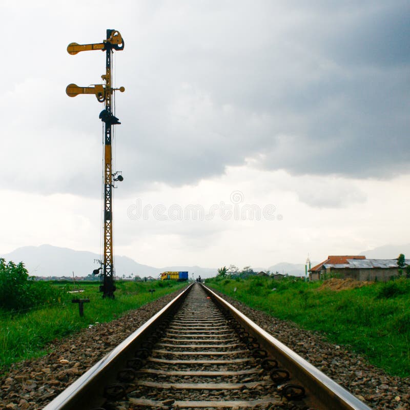 Railroads and Train Signals Stock Image - Image of railroads, train ...