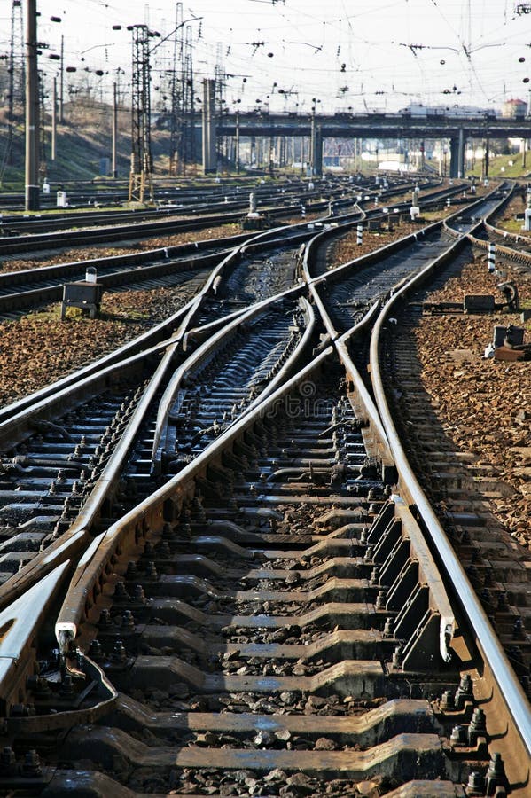 Railroad interchange stock photo. Image of station, iron - 118647340