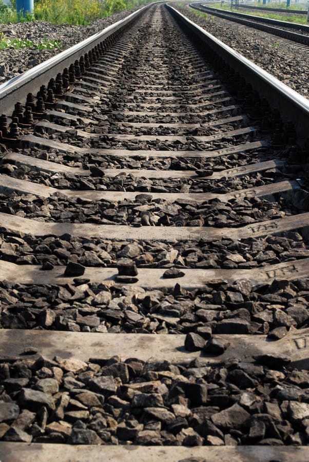 Rails on the bank stock photo. Image of train, transportation - 5868244