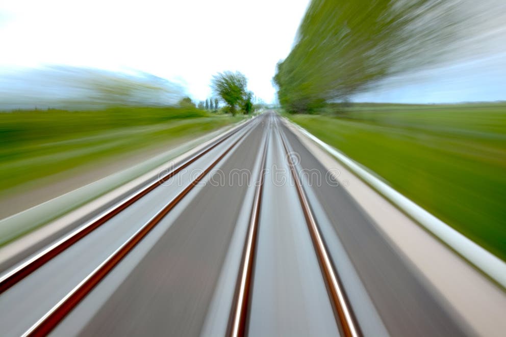 Rails blur stock photo. Image of fast, countryside, high - 40557094