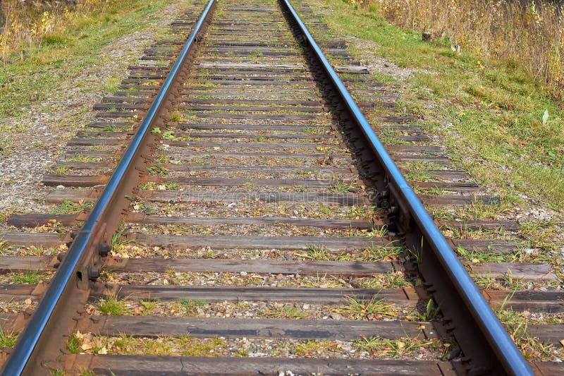Rails Railway Tracks for Transportation Stock Image - Image of ...