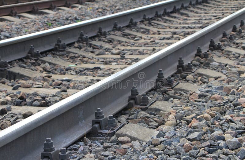 Rails and Sleepers on the Railway Stock Image - Image of constructor ...